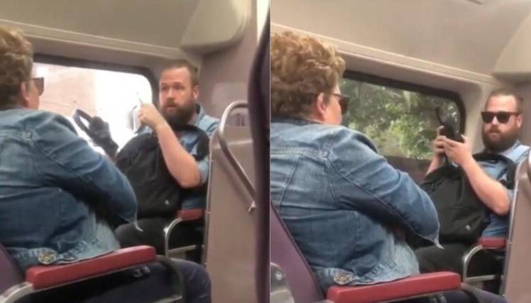 Video of an Australian woman coughing at a man in train goes viral
