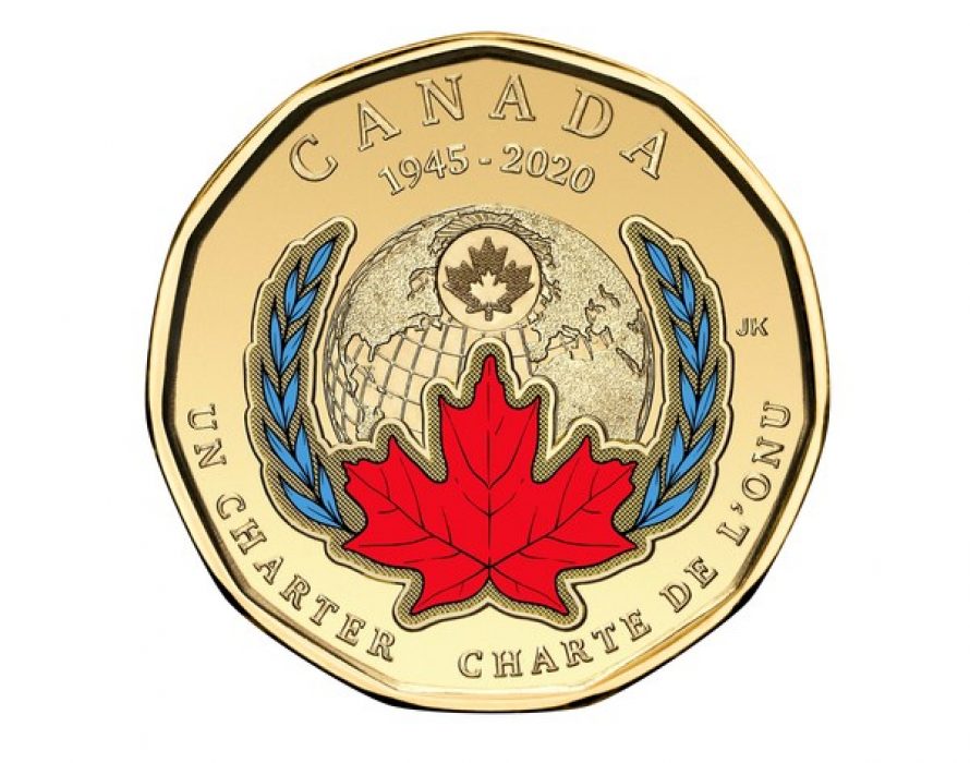 The Royal Canadian Mint s First Ever Coloured Loonie Marks The 75th